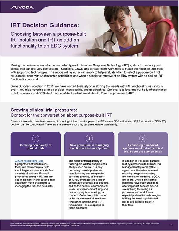 How to Choose an IRT Solution For Your Clinical Trial